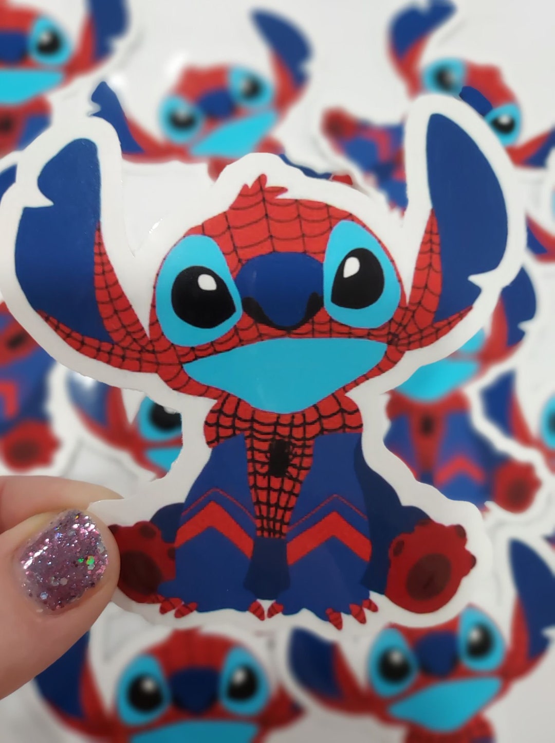 Spider-man Stitch Sticker - Etsy
