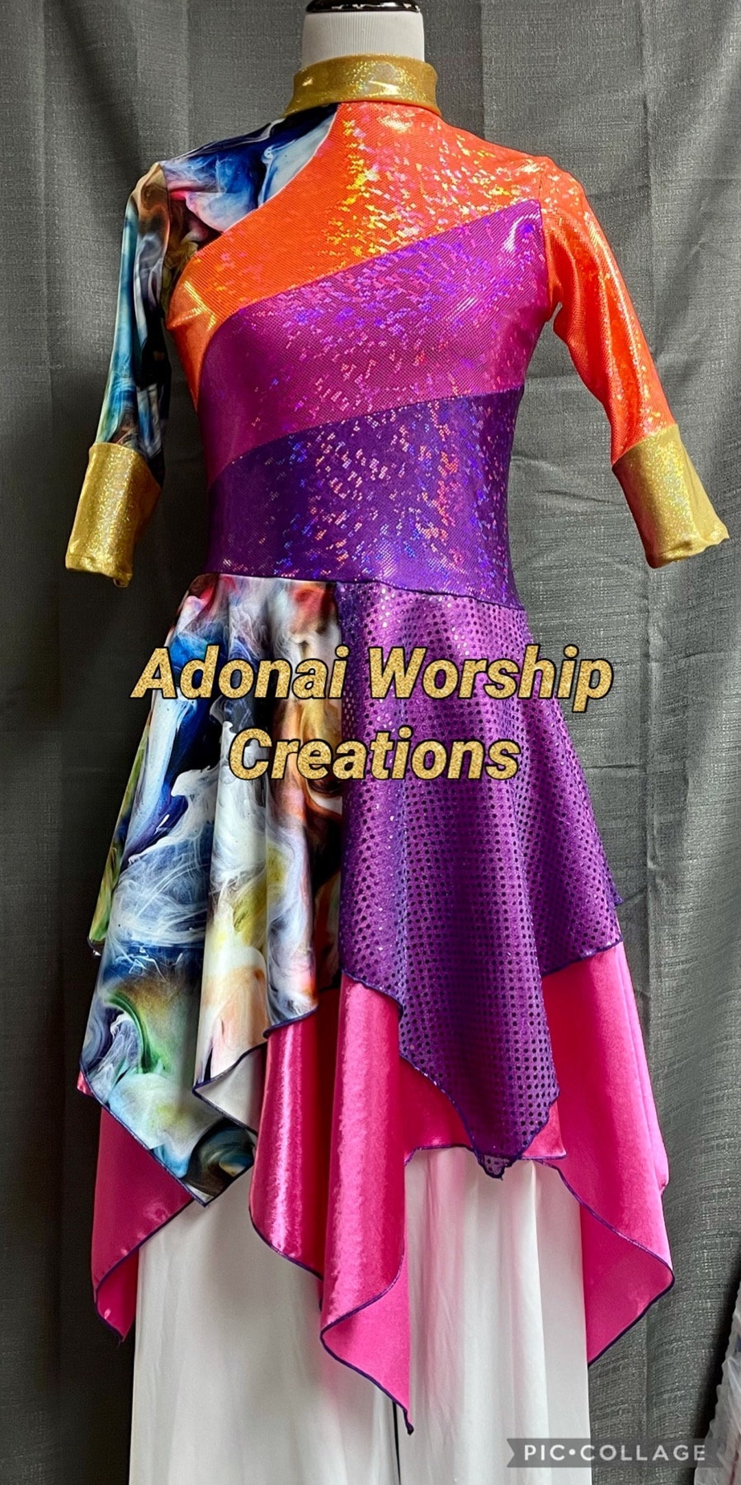 ALMIGHTY Worship Overlay Dance Dress / "majestuoso" Efod Para Danzas Cristianas - Etsy