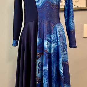 RIVER of BLESSINGS 1 (w/gold) Worship Overlay / Prophetic Dance Dress ...
