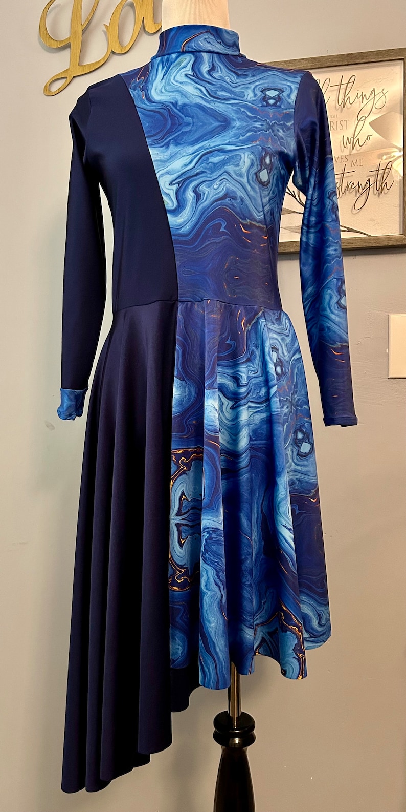 RIVER of BLESSINGS 1 (w/gold) Worship Overlay / Prophetic Dance Dress ...