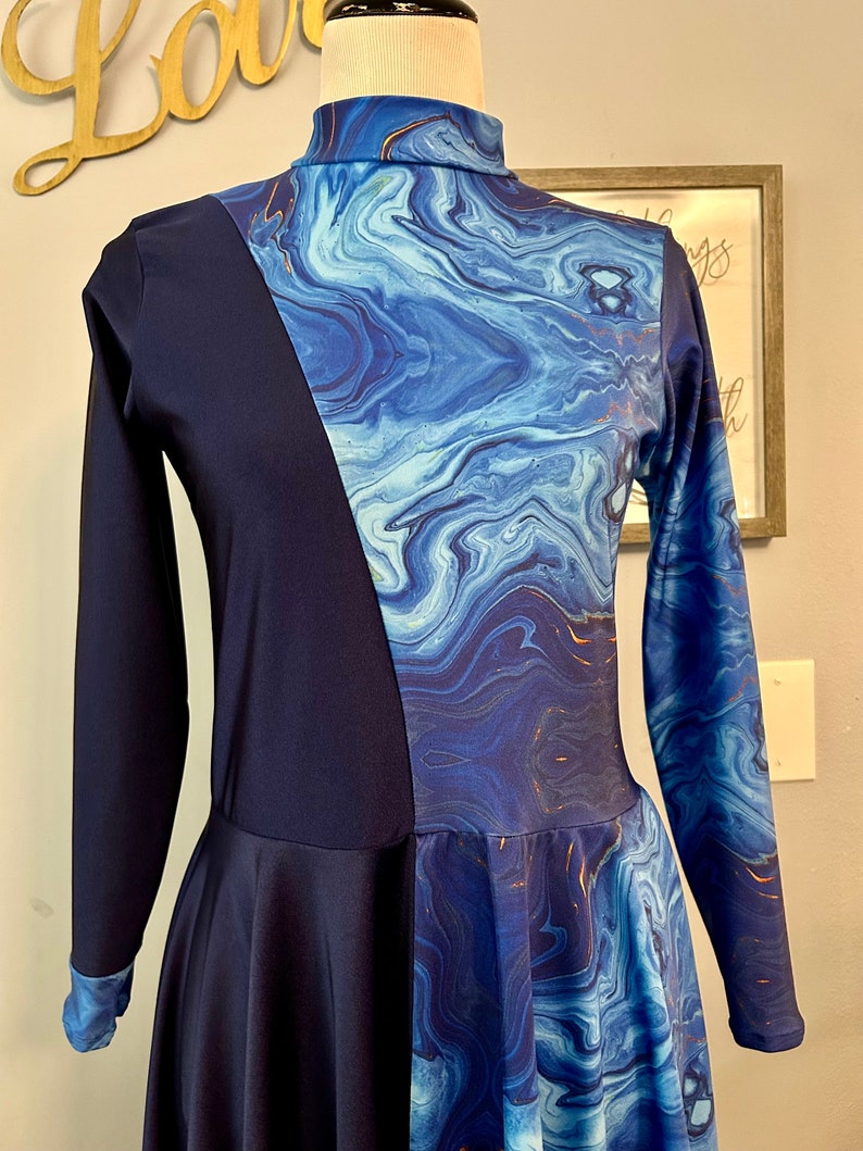 RIVER of BLESSINGS 1 (w/gold) Worship Overlay / Prophetic Dance Dress ...