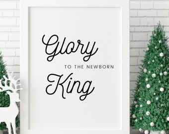 Christian Christmas Printable Glory to the Newborn King - Etsy