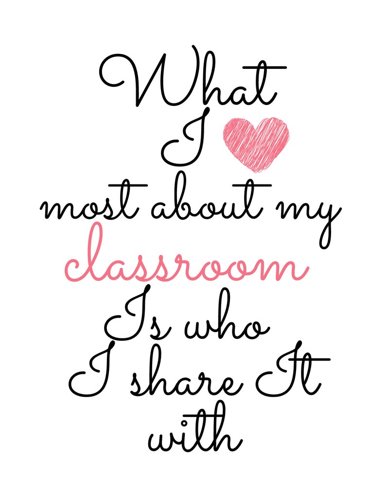 Classroom Inspirational Art, What I Love Most About My Classroom ...