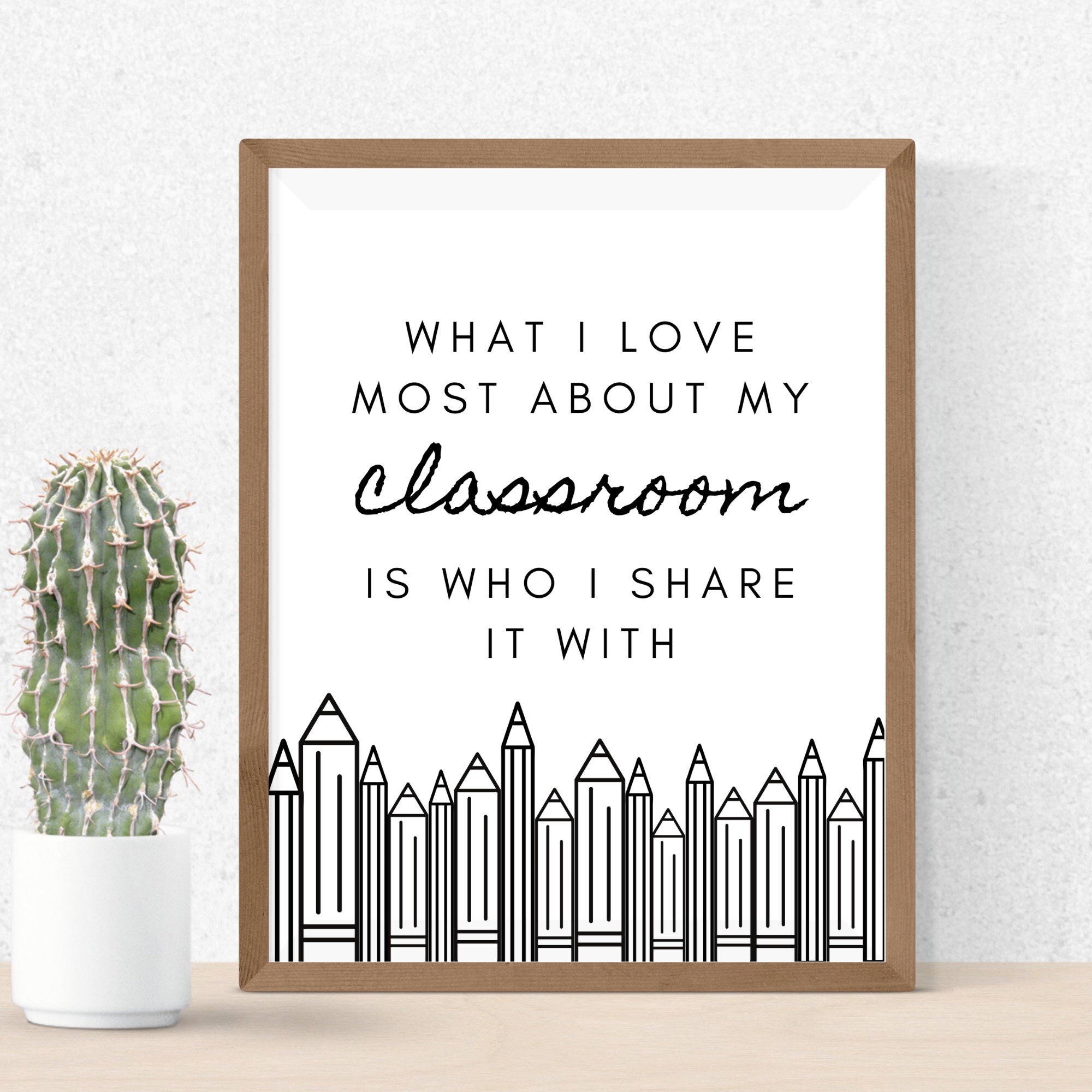 Classroom Inspirational Art, What I Love Most About My Classroom ...
