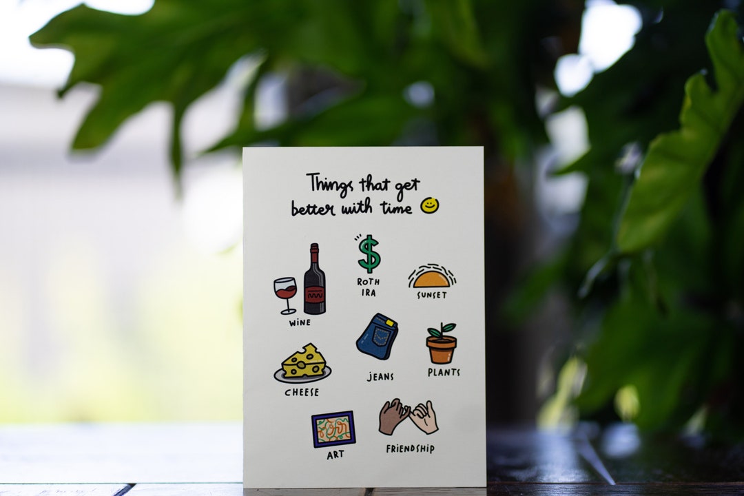 Better With Time Card, Wellness Card, Greeting Cards - Etsy