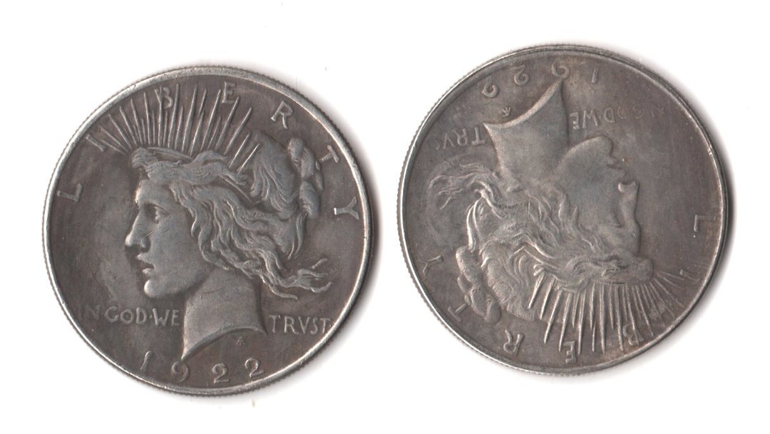 1922 Peace Dollar Style Two Face Batman Harvey Dent Two Headed Magic ...