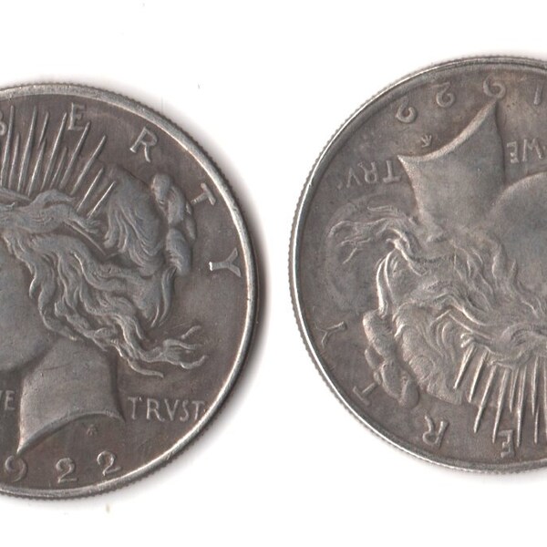 1922 Double Head Silver Dollar - Etsy