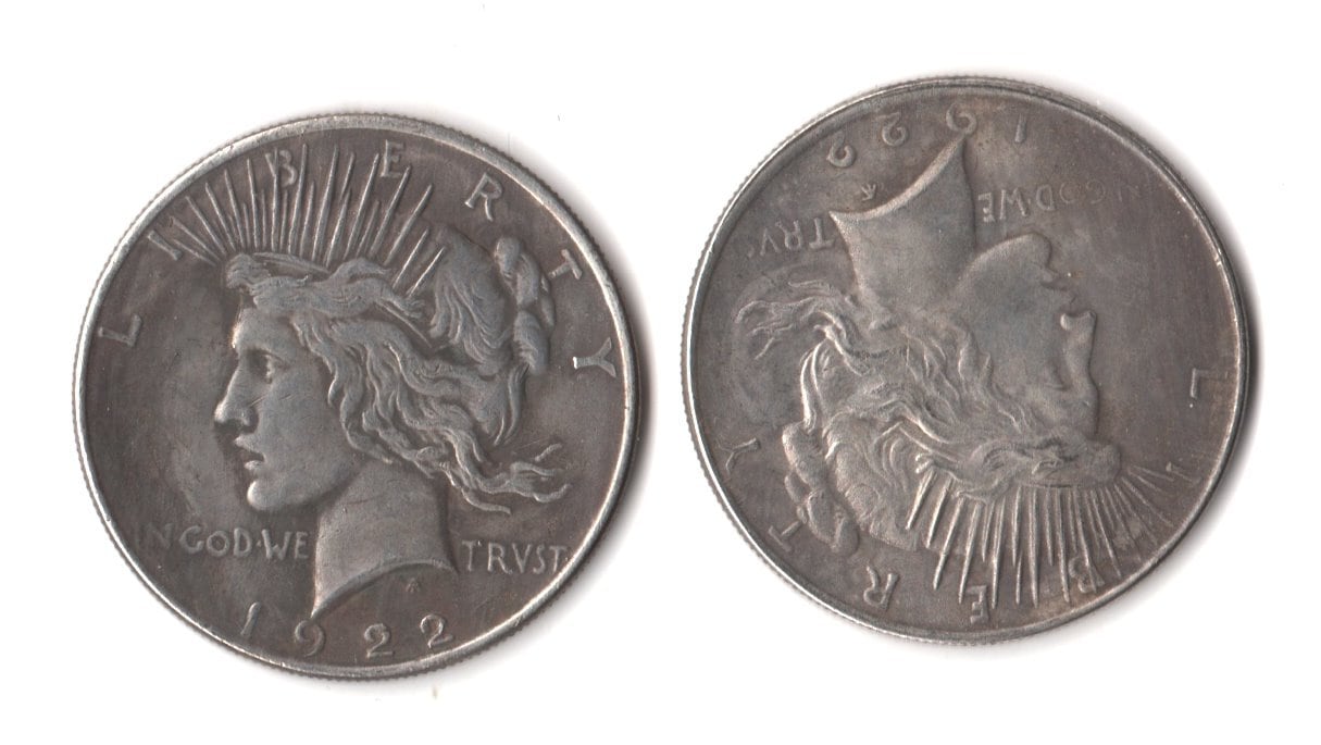 1922 Peace Dollar Style Two Face Batman Harvey Dent Two Headed Magic ...