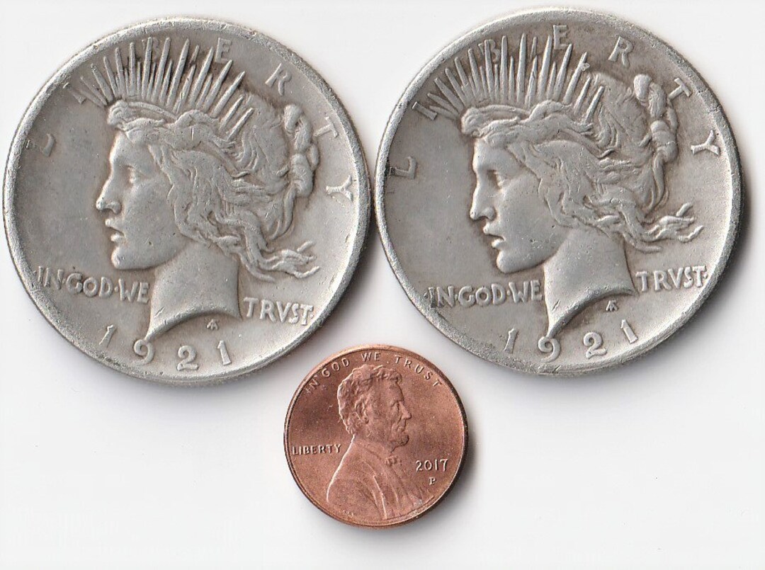 Double Heads 1921 Peace Dollar Style Two Face Magic Trick Lucky Coin ...