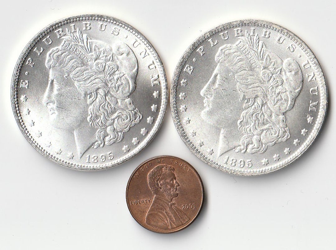 1895 Morgan Dollar Type Two Face Two Headed Magic Trick Lucky Metal ...