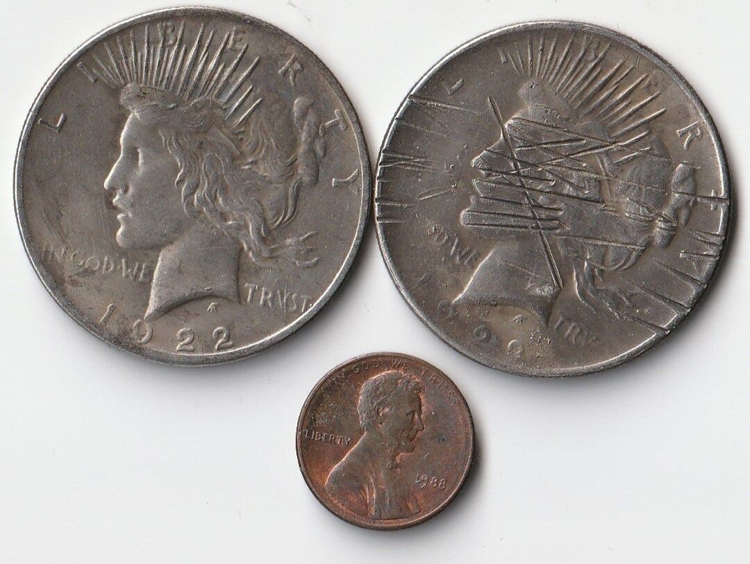 Batman Two Face Harvey Dent 1922 Peace Dollar Style Two Headed Magic ...