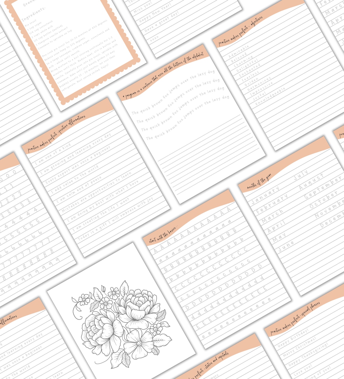 Adult Handwriting Practice Workbook | Print Handwriting Workbook ...