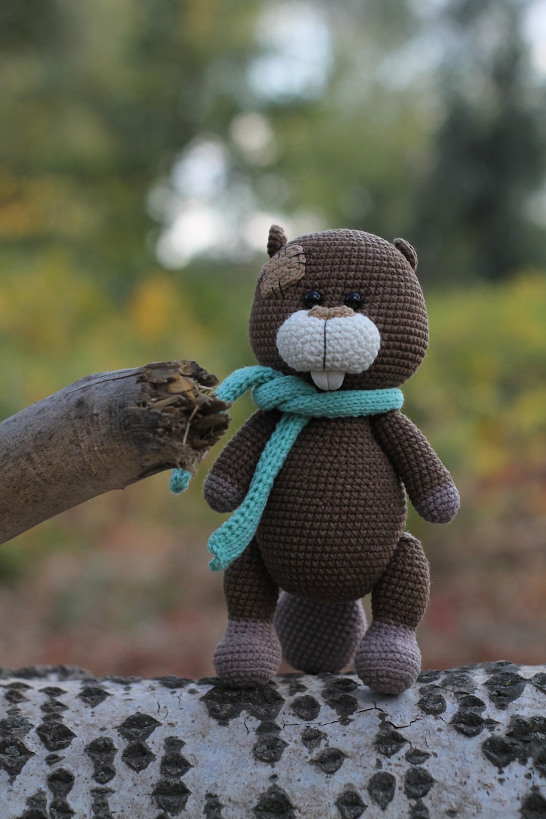 Crochet Beaver Pattern. Cute Animals Amigurumi Pattern. Amigurumi ...