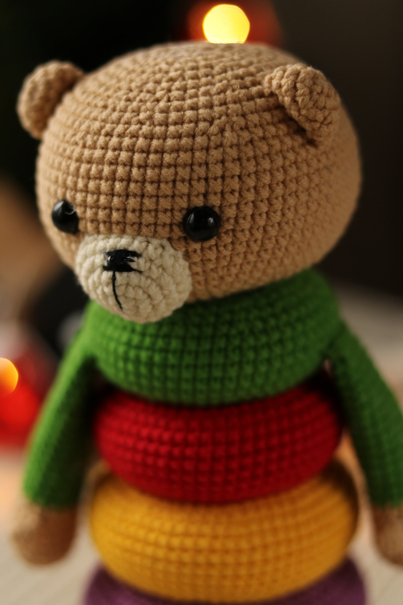 Crochet Bear Pattern. Crochet Stacked Toy Pattern. Amigurumi Bear ...