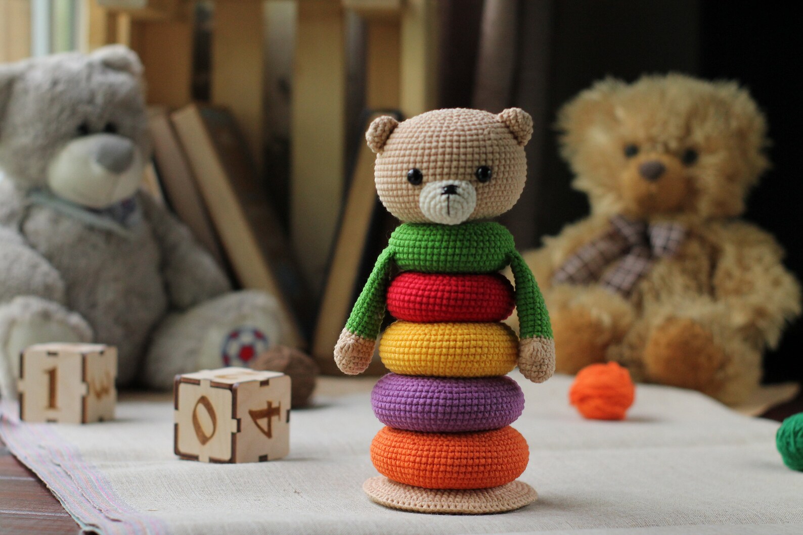Crochet Bear Pattern. Crochet Stacked Toy Pattern. Amigurumi Bear ...