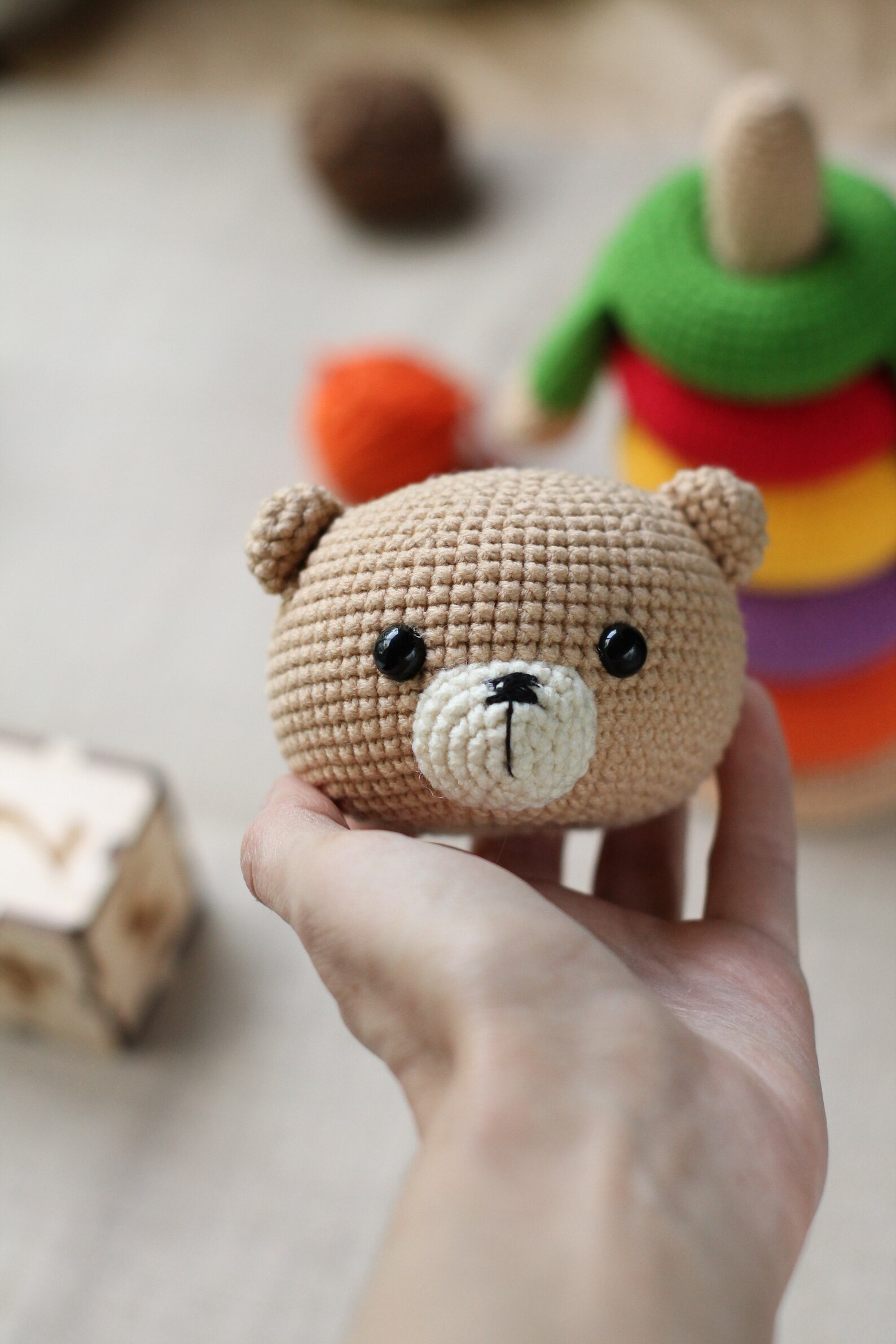 Crochet Bear Pattern. Crochet Stacked Toy Pattern. Amigurumi Bear ...