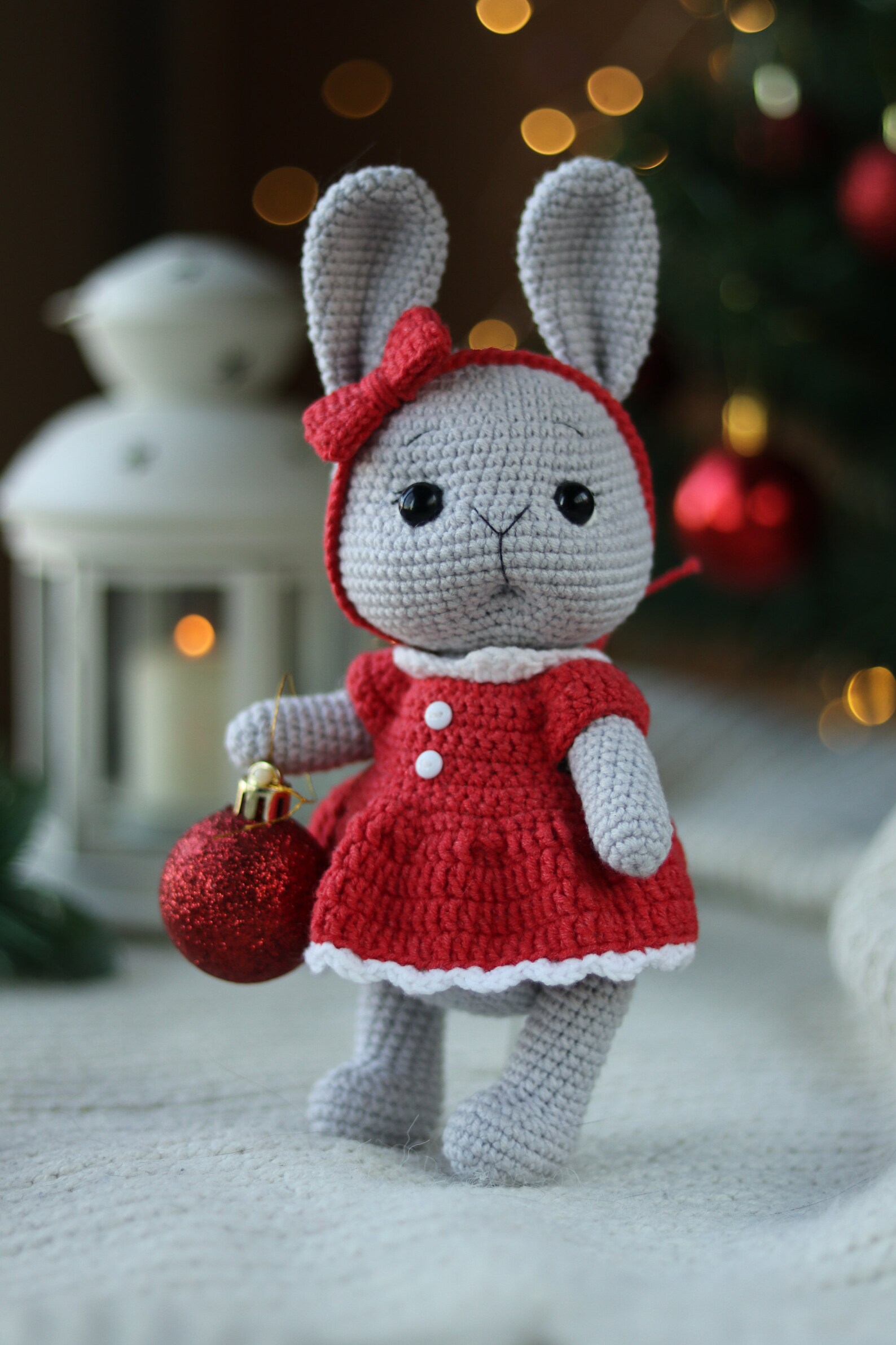 Crochet Bunny Pattern. Cute Christmas Bunny Amigurumi - Etsy