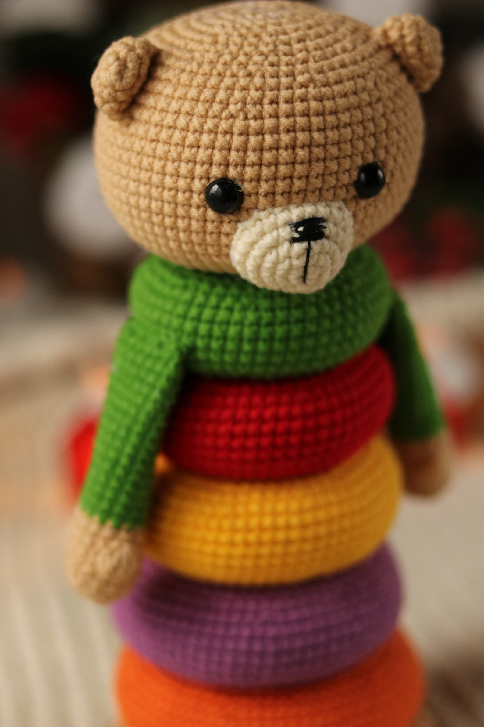 Crochet Bear Pattern. Crochet Stacked Toy Pattern. Amigurumi Bear ...
