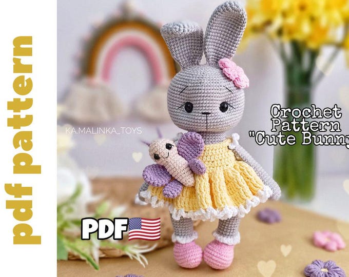 Crochet Parrot Pattern. Amigurumi Crochet Pattern. DIY Wedding Gift. Crochet Easter Decoration ...