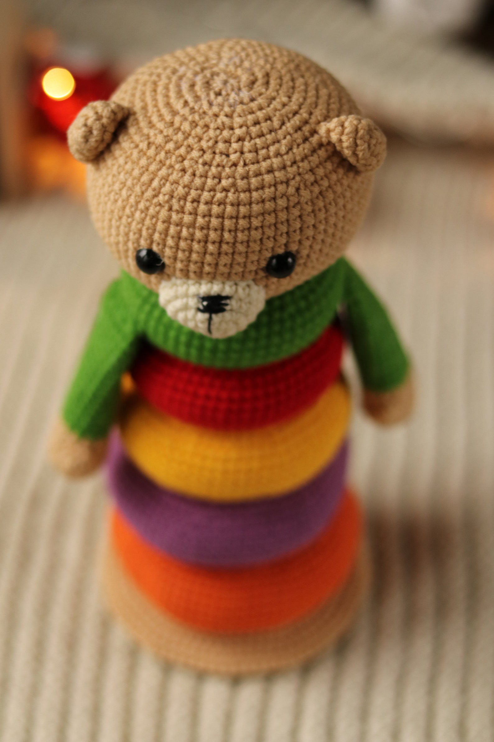 Crochet Bear Pattern. Crochet Stacked Toy Pattern. Amigurumi Bear ...