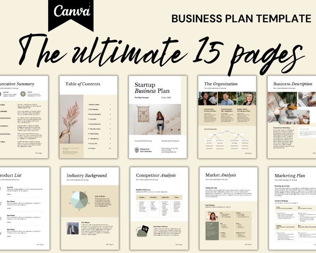 Small Business Plan Proposal Printable Template, Editable Business Plan ...
