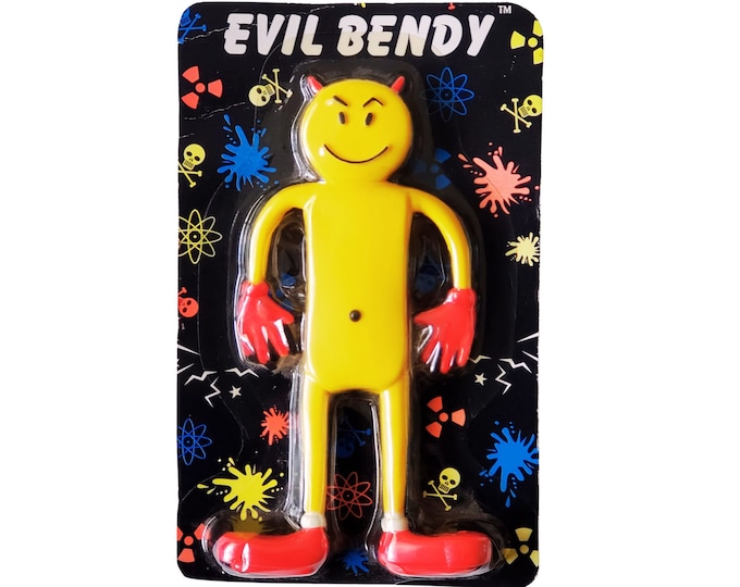 Vintage Evil Bendy Figure, Sealed, by Accoutrements, 1990s Evil Guy ...