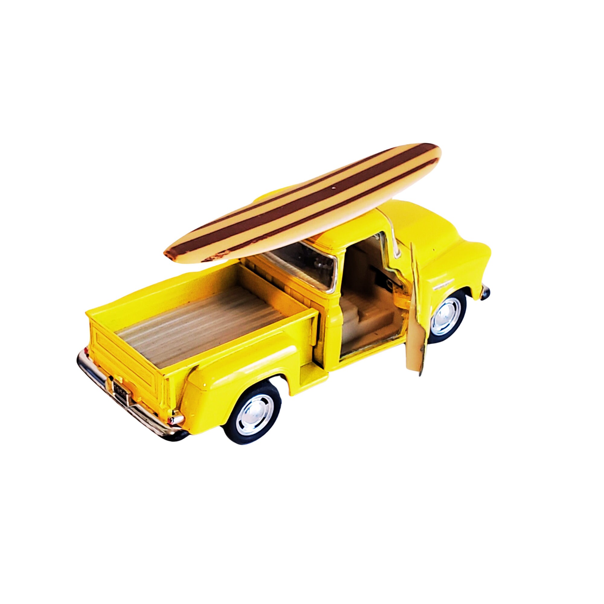Kinsmart Diecast 1:30 Yellow Pick-up Truck, With Surfing Board,1956 ...