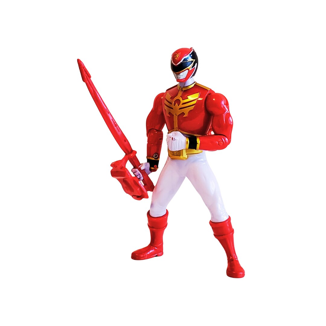 Red Power Ranger Samurai Action Figure With Sword, 2000s Red Power ...