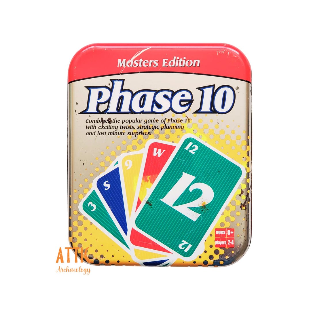 2000s Phase 10 Masters Edition Card Game, Tin Box, Complete, Great ...