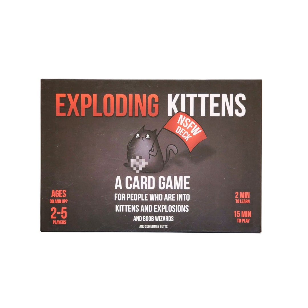 Exploding Kittens Card Game, NSFW Edition, Hard Box, Like New, Cats ...