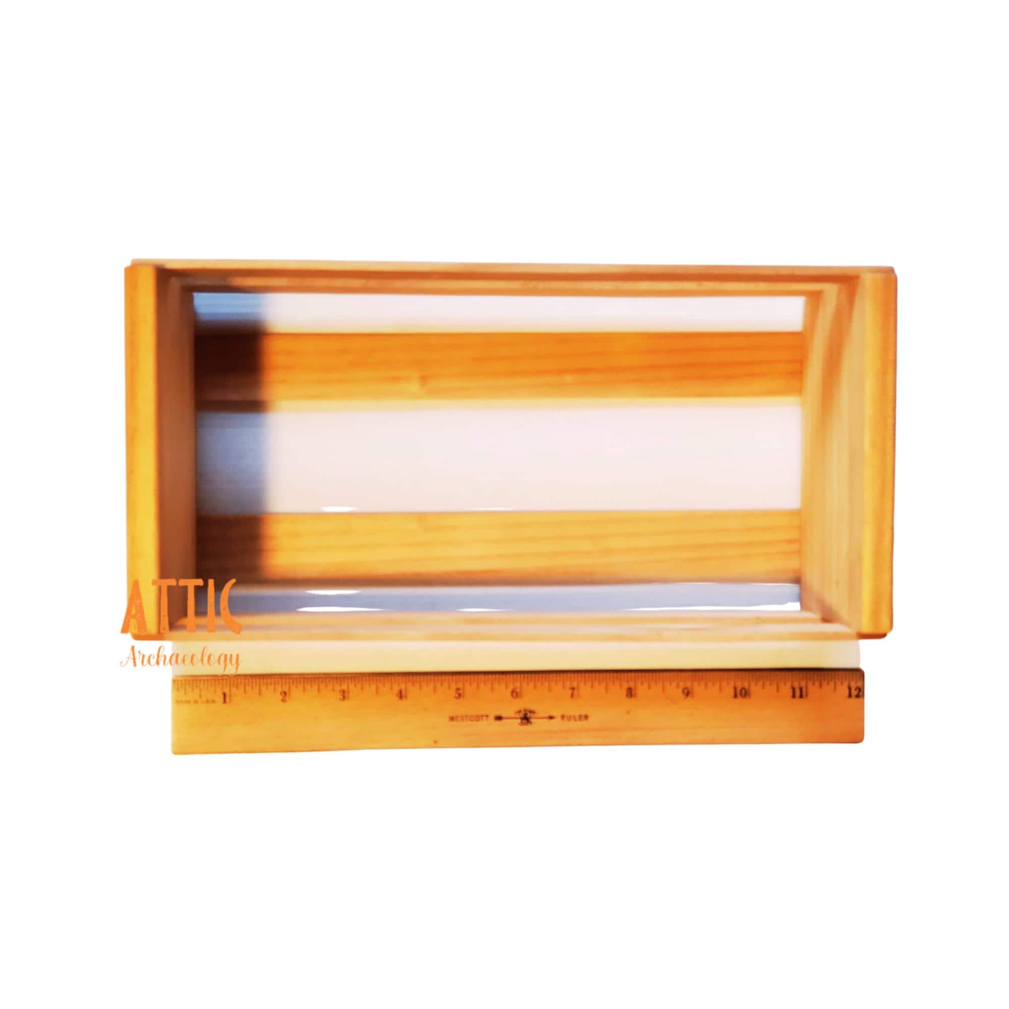 Vintage Naturals Wooden CD Storage Crate, RARE 90s Pine Wood CD Holder ...
