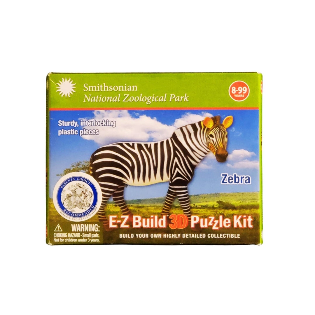 Zebra Miniature 3D Puzzle, the Smithsonian National Zoo Collectible ...