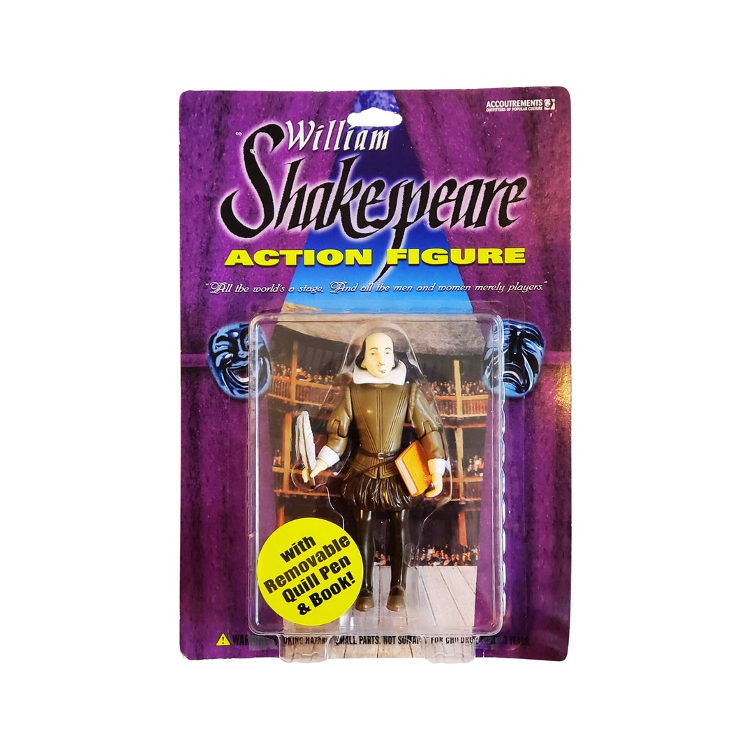 Vintage 2000s William Shakespeare Action Figure, With Book and Quill ...