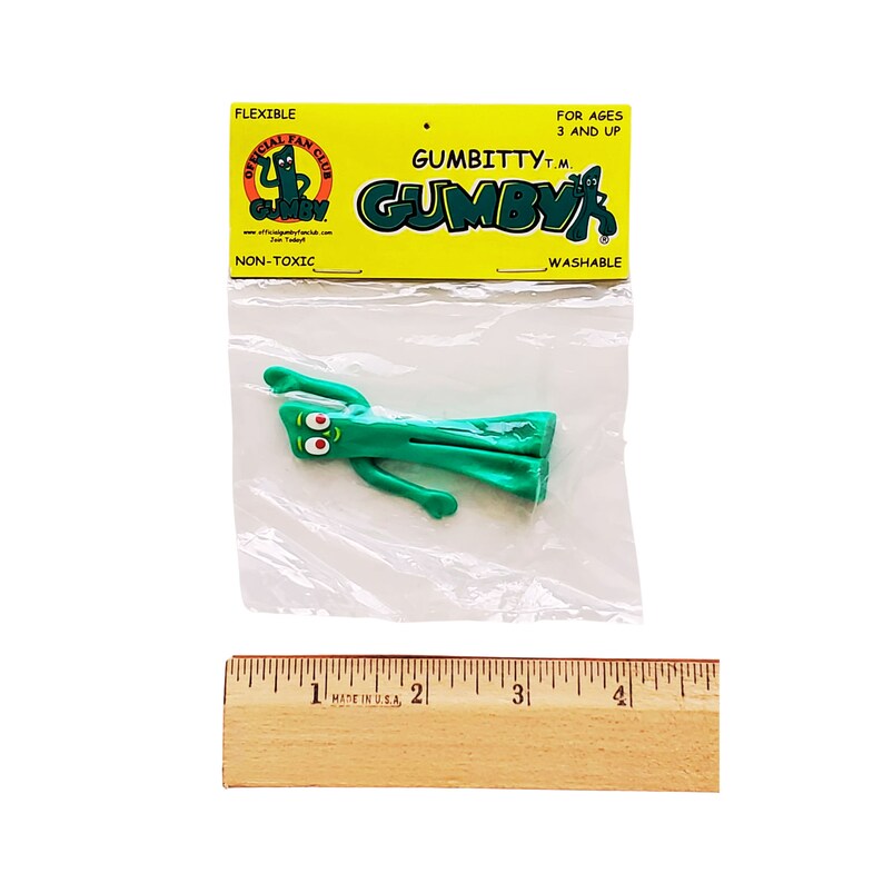 Vintage Gumby Figure, by NJ Croce, Sealed, 2000s green Bendable Guy ...