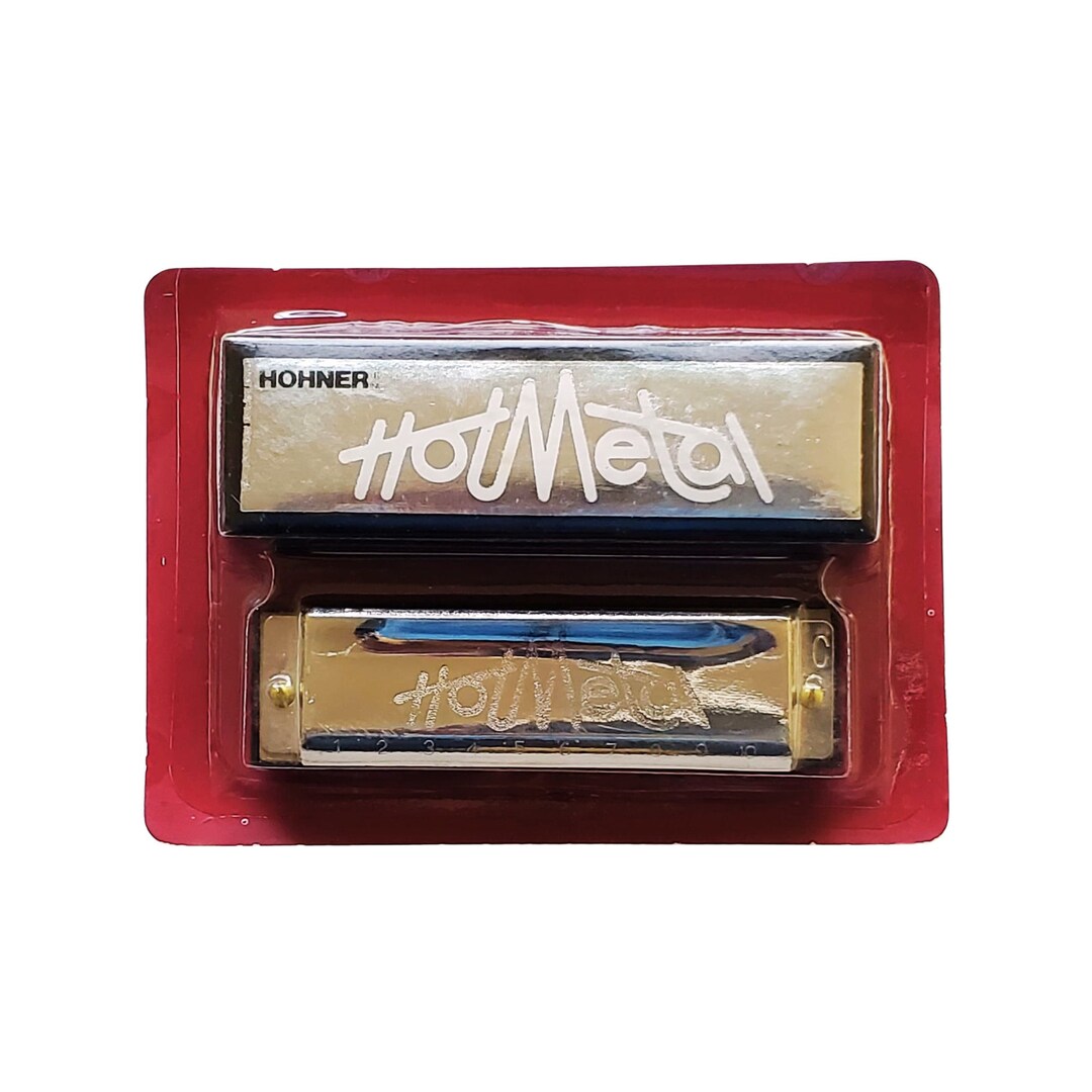 2000s Hohner Hot Metal Harmonica, With Wooden Case, Sealed/like New ...