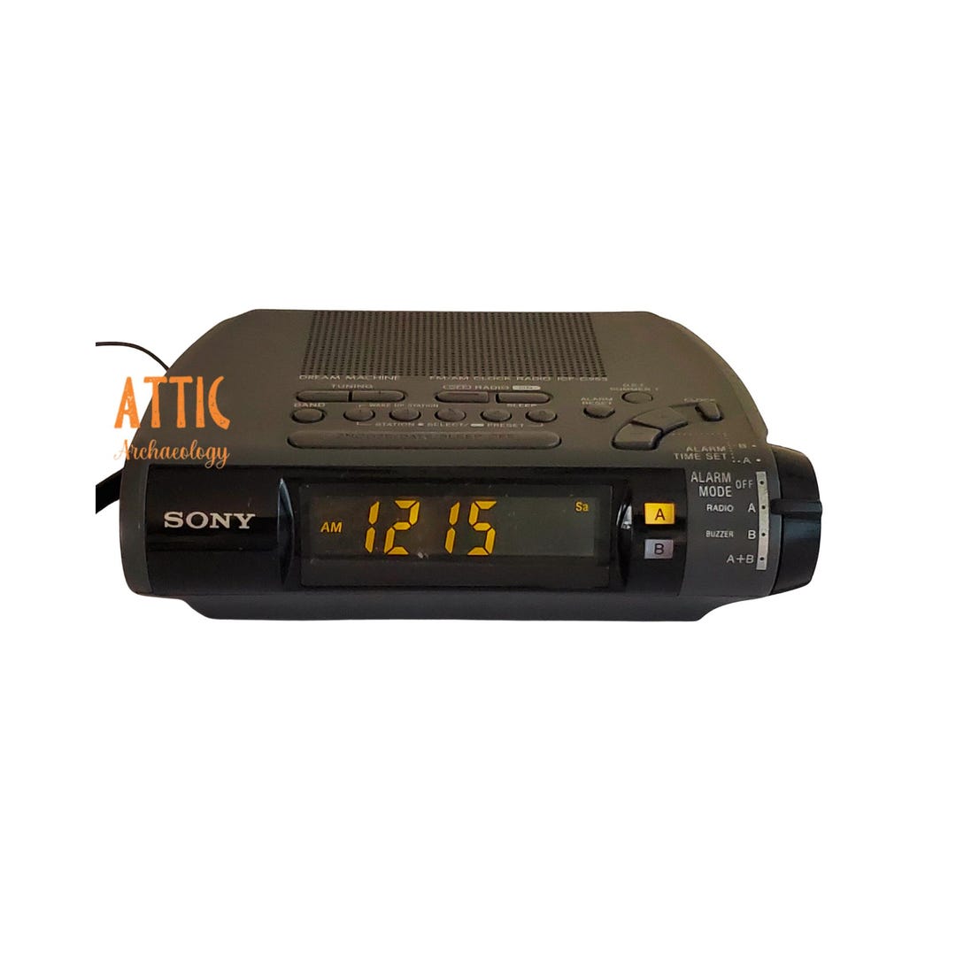 Vintage 1990s Sony Dream Machine Digital Alarm Clock Radio, Rare Orange ...