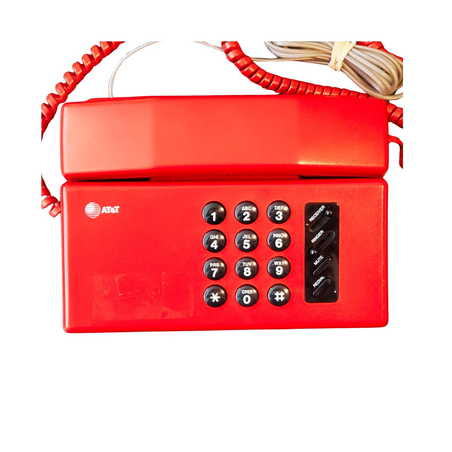 Vintage 1990s Red Push Buttons Telephone, AT&T, in Excellent Condition ...