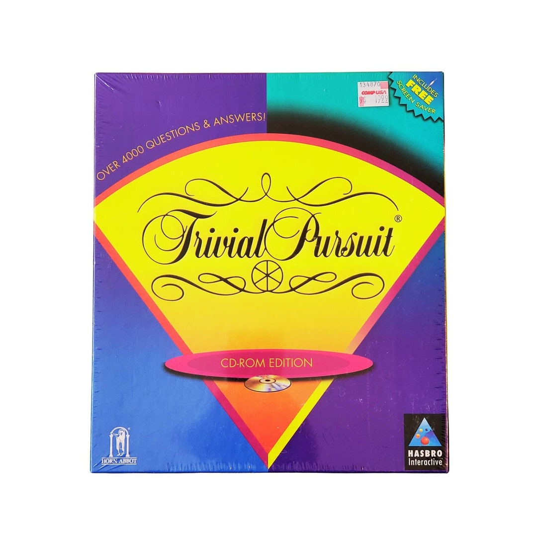 Sealed 1990s Trivial Pursuit Cd-rom Edition, Box Edition, by Hasbro ...