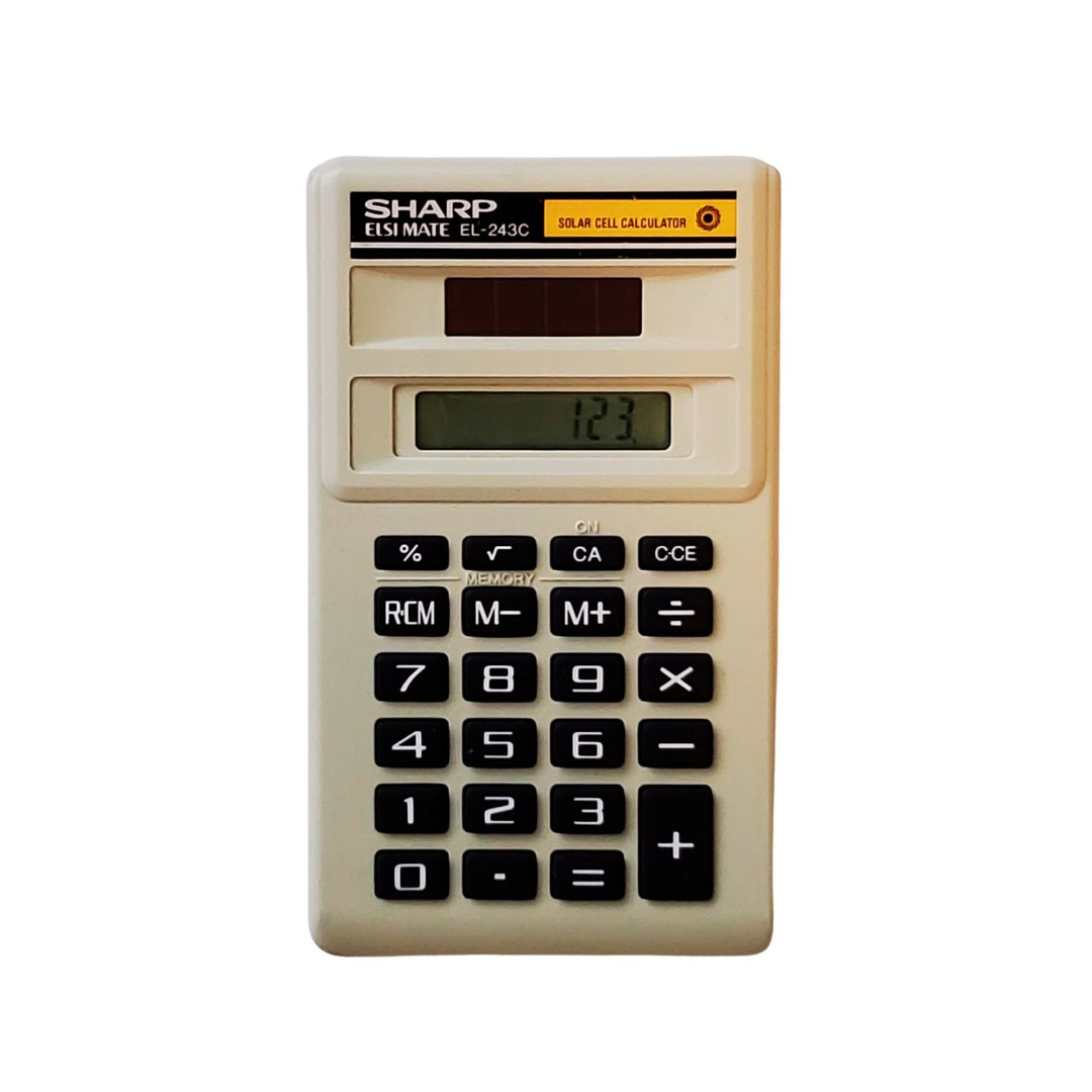 Vintage Sharp Pocket Solar Calculator, Great Shape (solar Mini ...