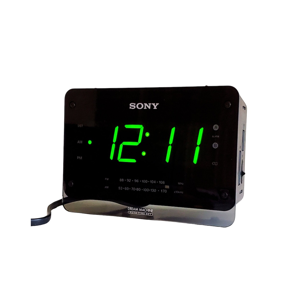 2000s Sony Dream Machine Alarm Clock Radio, Large Green LED Display ...