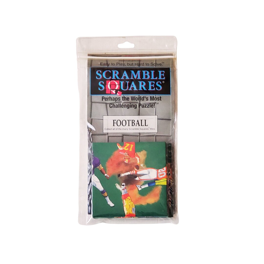Vintage Scramble Squares Football Tile Puzzle, by B. Dazzle Inc ...