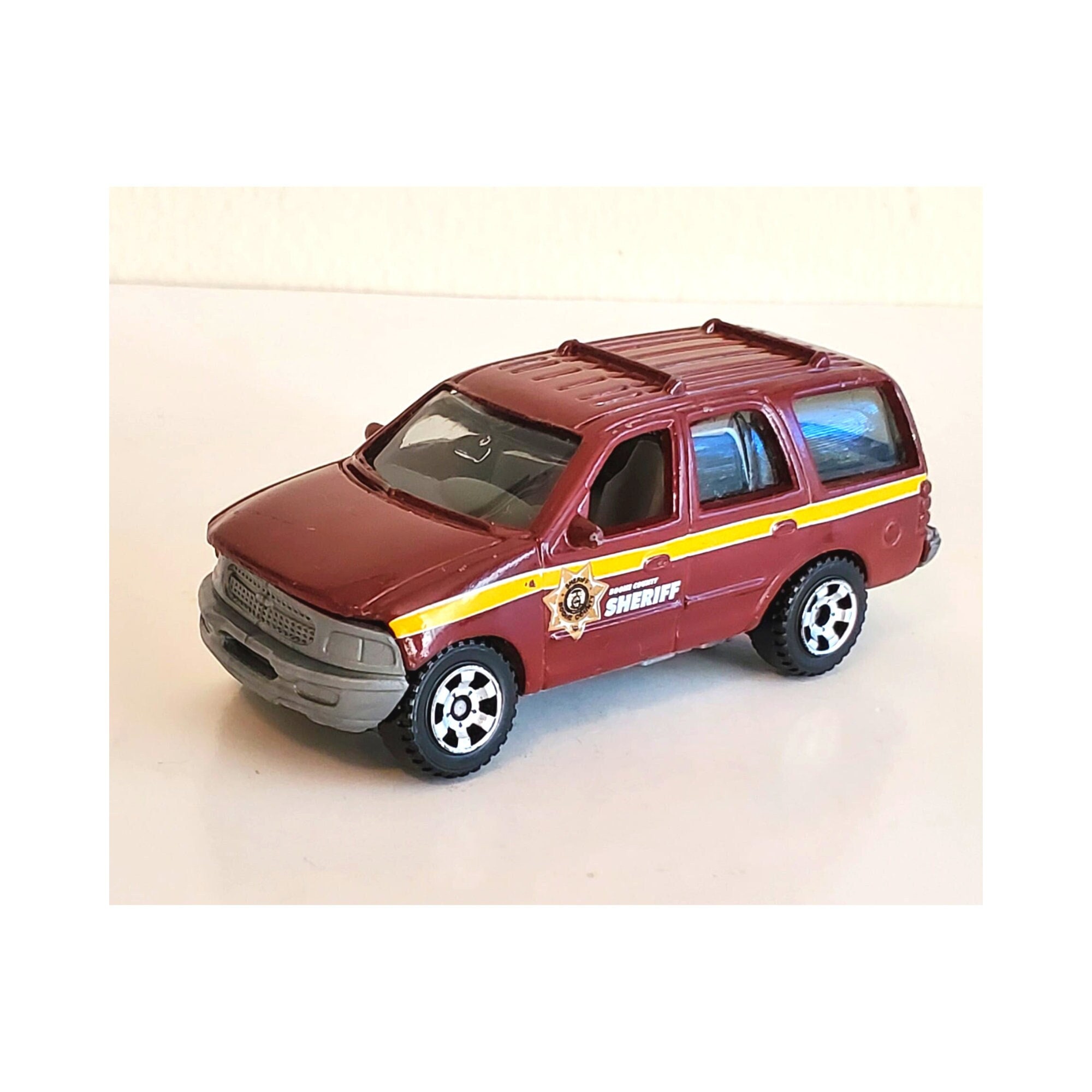 1990s Matchbox Diecast Ford Expedition Police SUV, 1:64, Brown Police ...