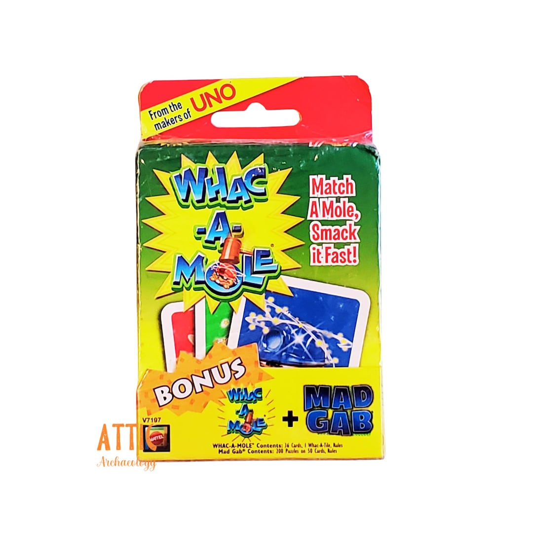 Whack-a-mole Card Game, With Bonus Mad Gab Game, Sealed -game Night ...