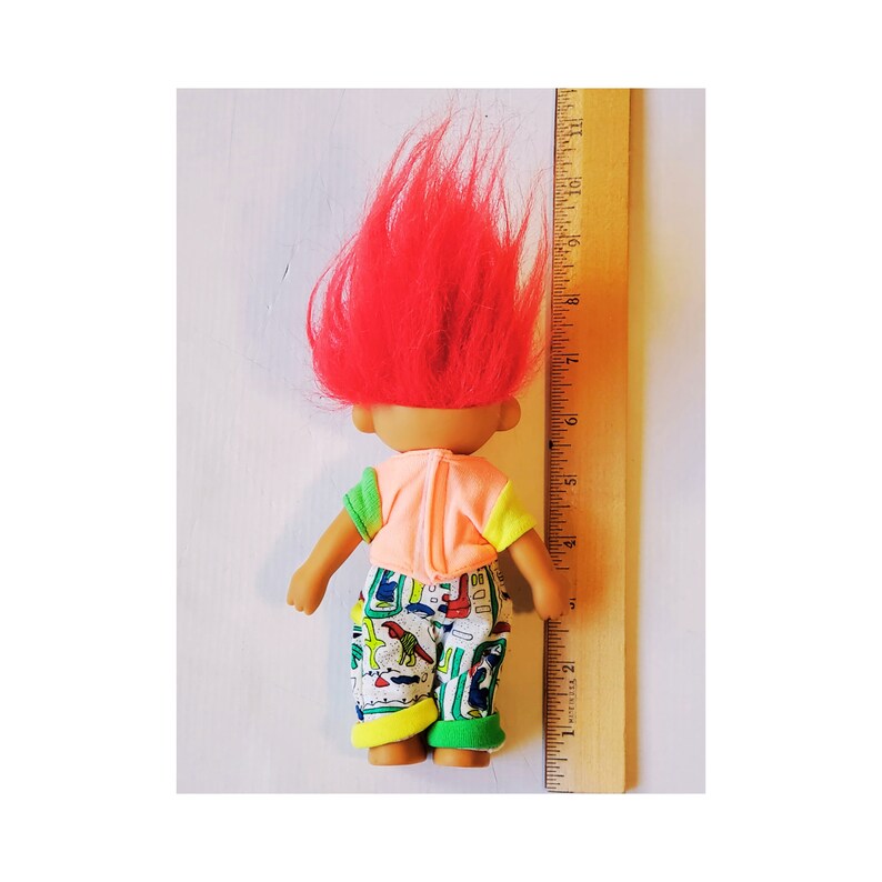 Vintage 1990s Red Hair Troll Boy Figure, Original Russ 8 Troll Boy Doll ...