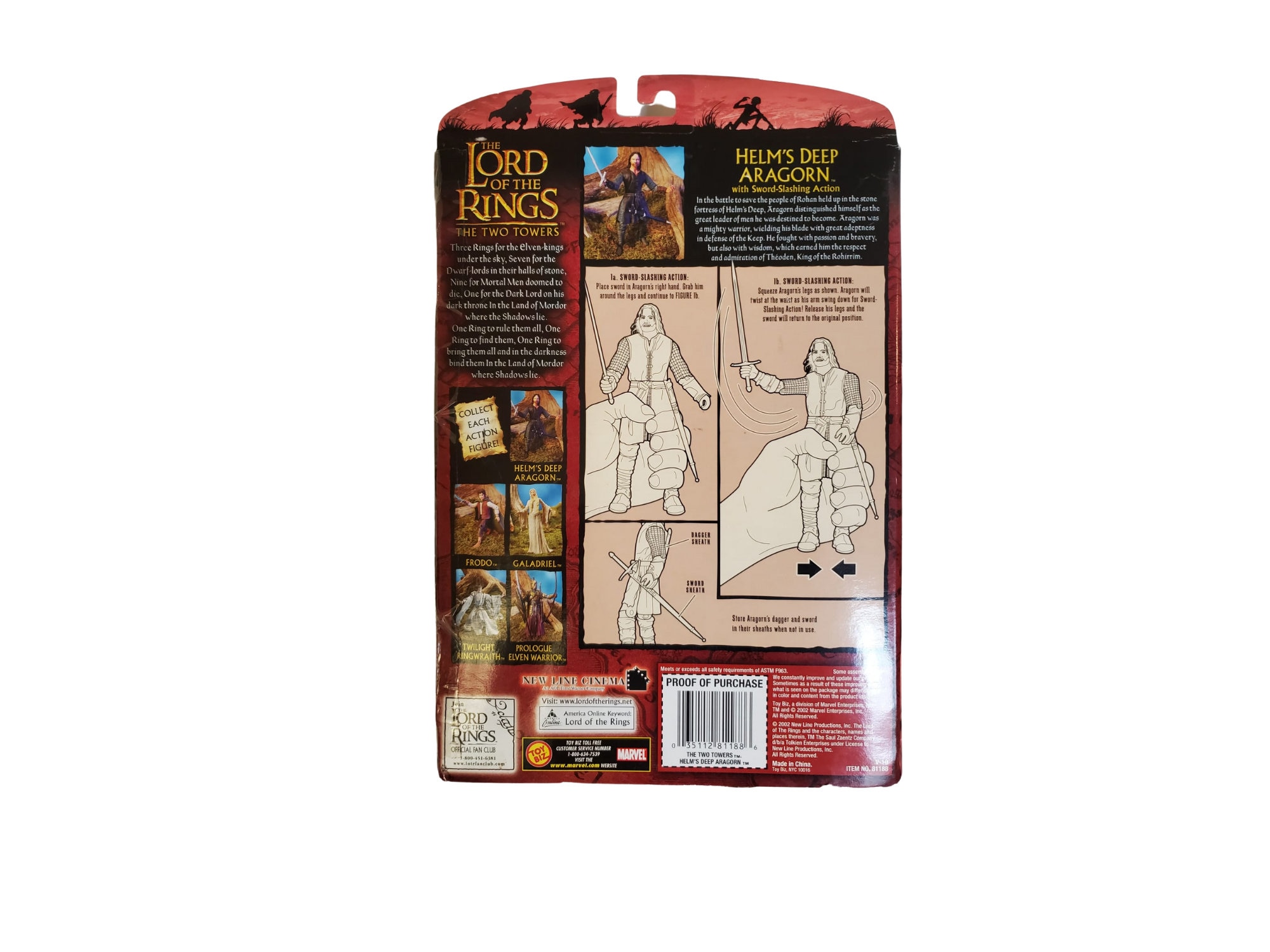 Vintage 2002 Lord of the Rings Aragorn Action Figure, 6, by Toy Biz ...