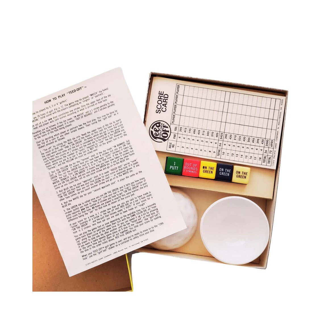 Vintage 1970s Teed off Game, Vintage Golf Board Game, Rare Golfing Dice ...