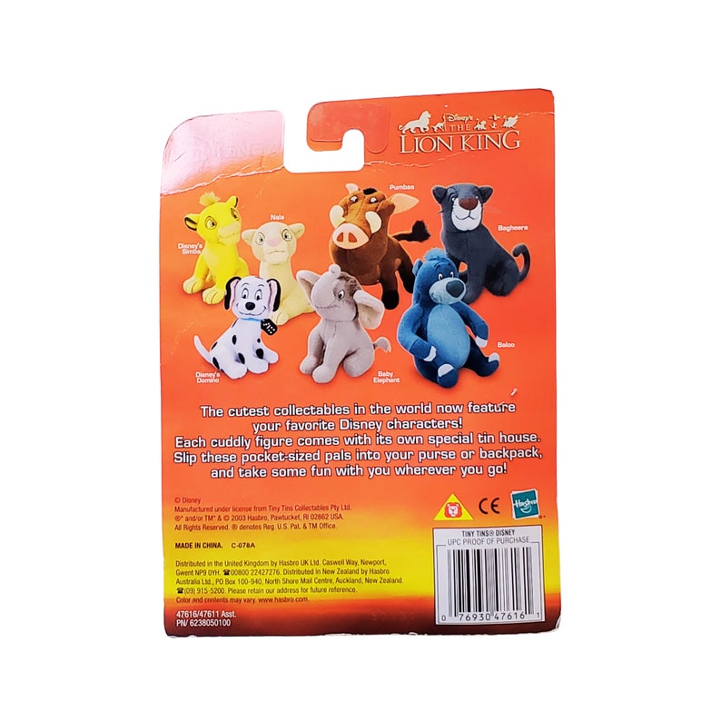 Vintage 2000s the Lion King Simba Collectible Figure With Tin, Sealed ...