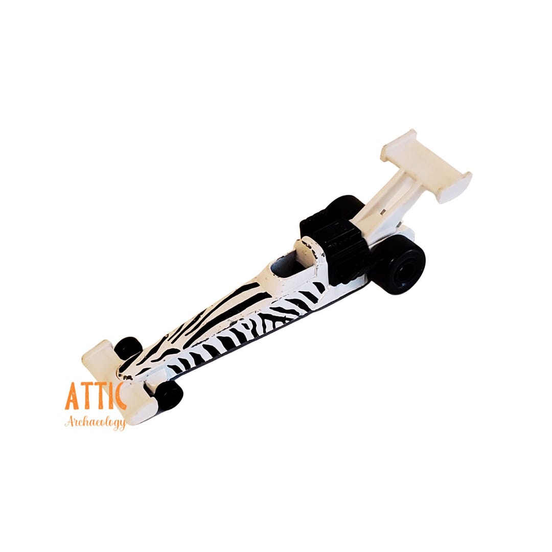 Vintage 1990s Hot Wheels Zebra Dragster, 5" Hotwheels Dragster, Great ...