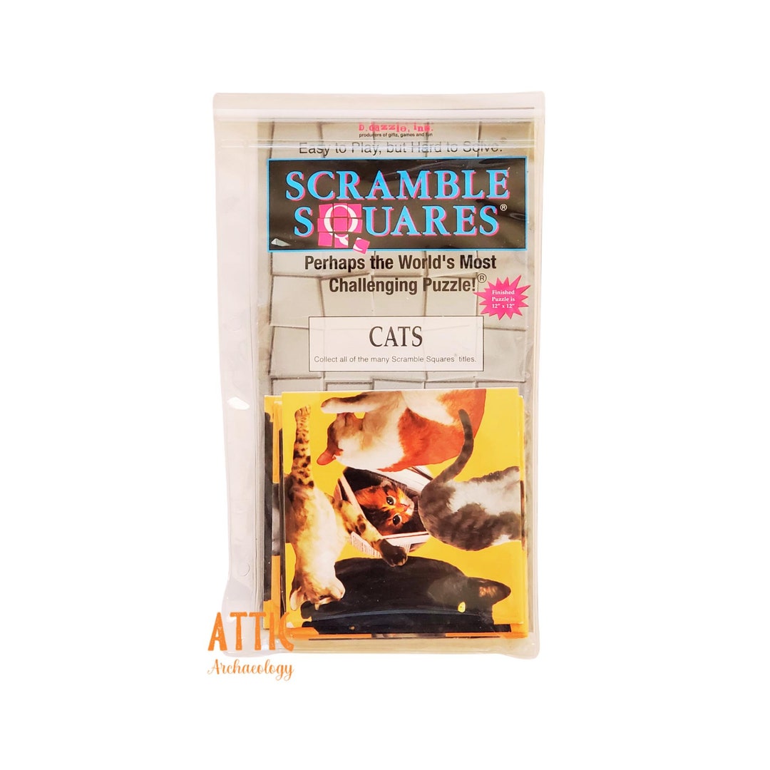 Vintage Scramble Squares Cats Puzzle, Vintage Cats Puzzle, B. Dazzle ...