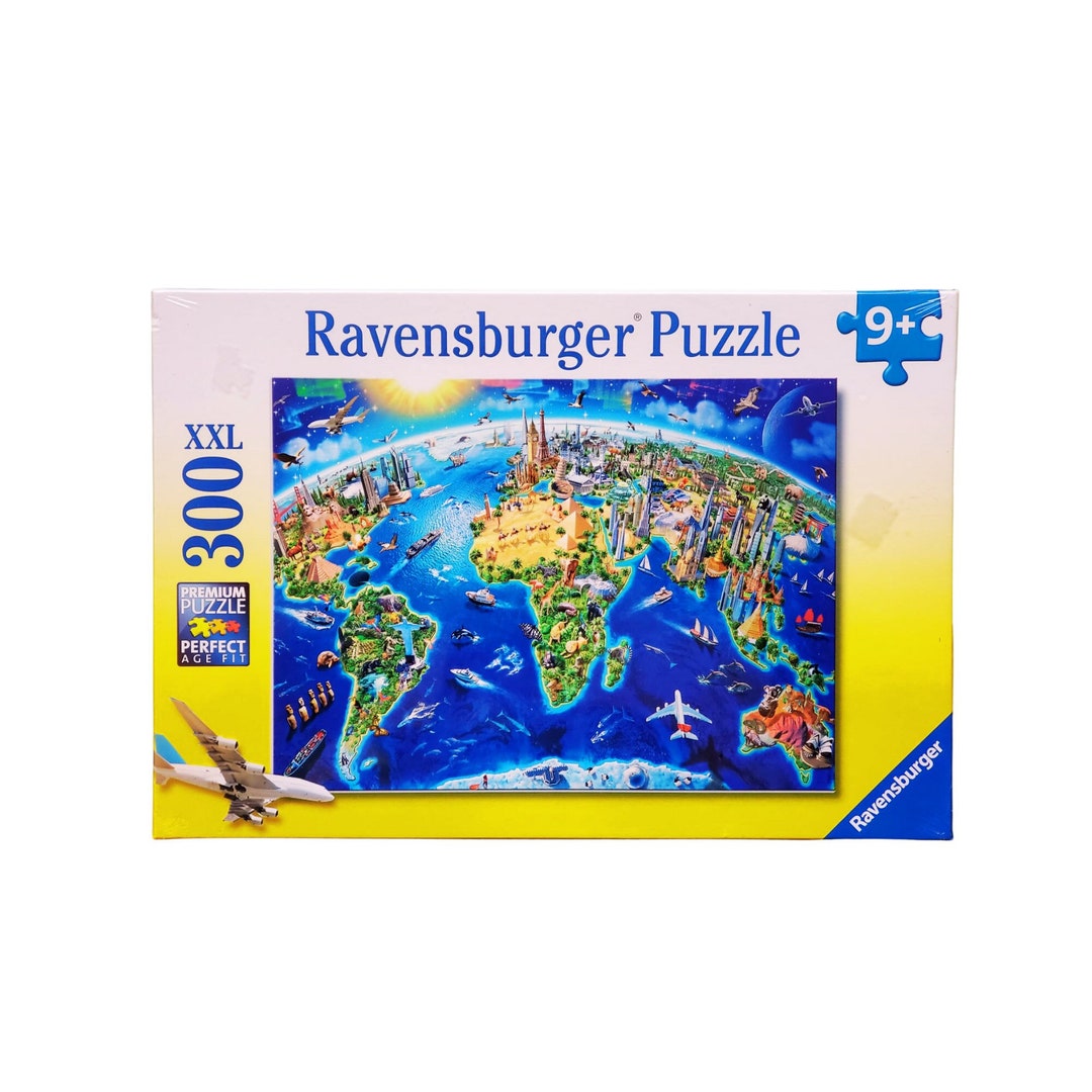 Ravensburger World Map Puzzle, Retired, Sealed, Cities of the World ...